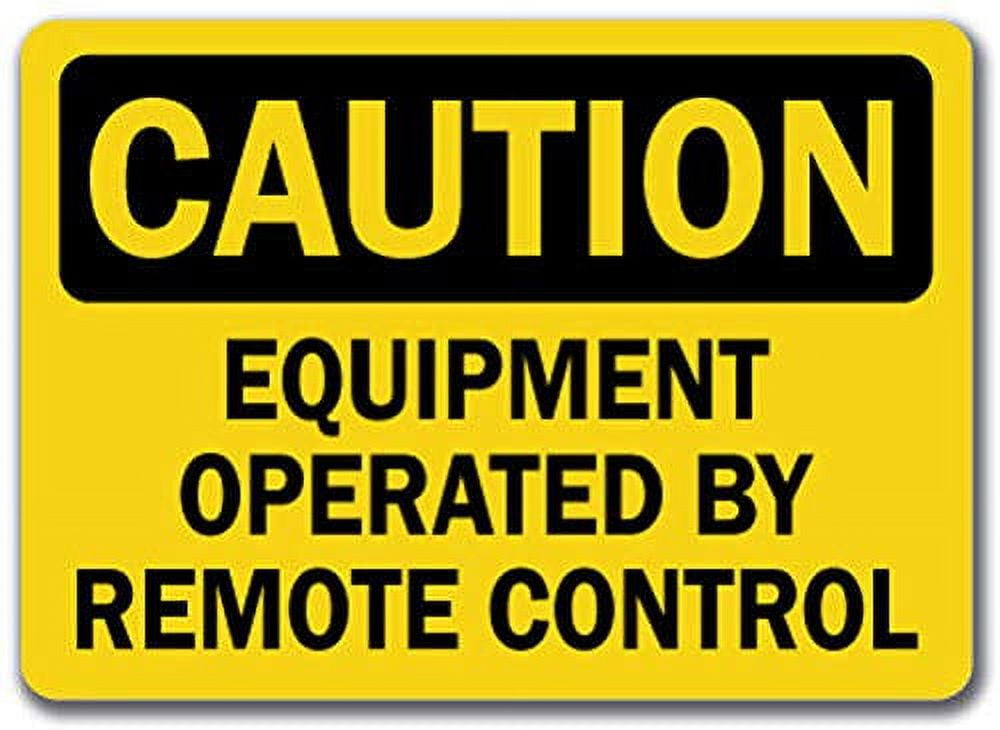 Vinyl Stickers - Caution - Equipment Operated by Remote Control -Safety ...