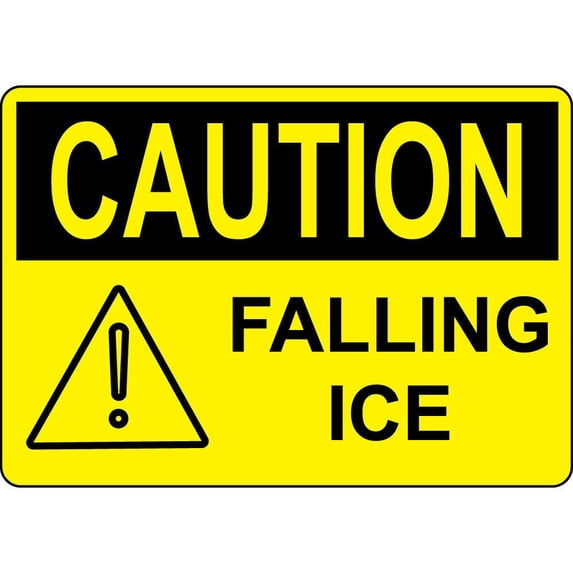 Vinyl Stickers - Caution - Falling Ice - Safety and Warning Warehouse ...