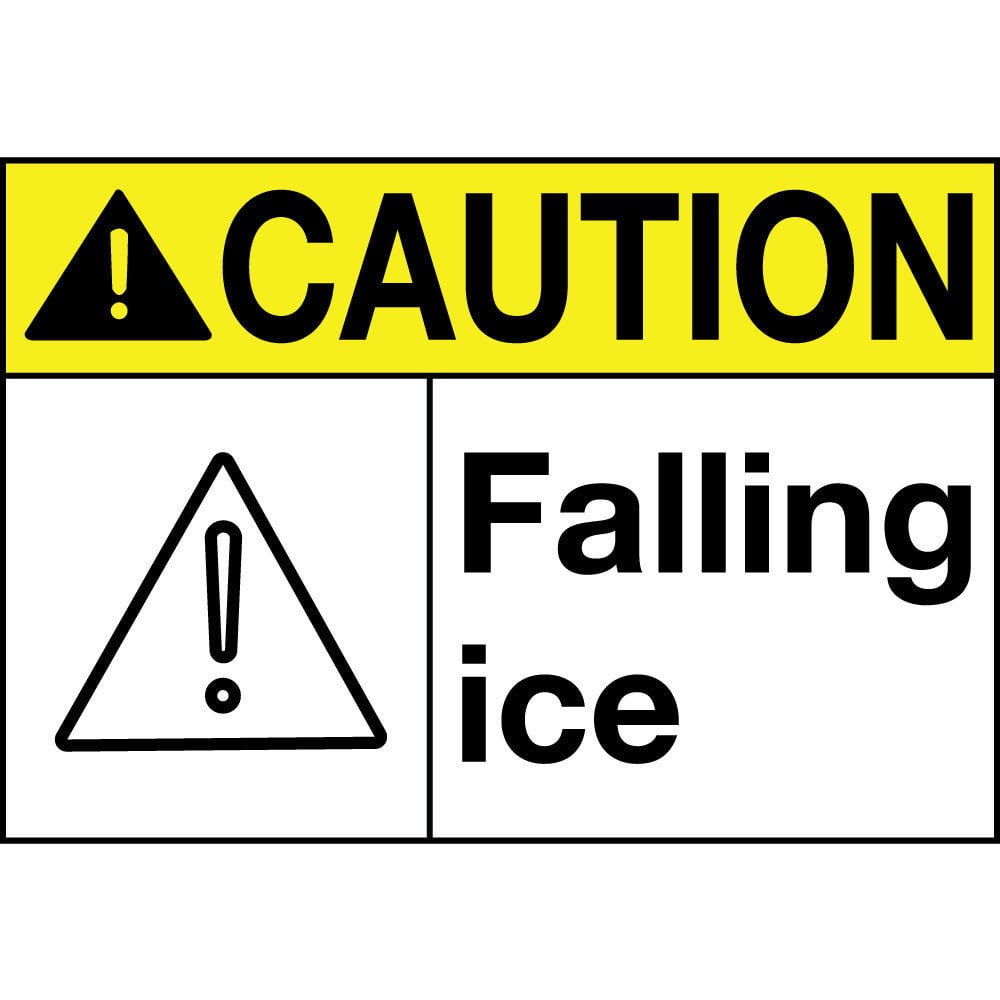Vinyl Stickers - Caution - Falling Ice W Symbol - Safety and Warning ...