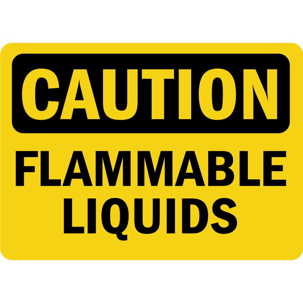 Vinyl Stickers - Caution - Flammable Liquids OSHA - Safety and Warning ...