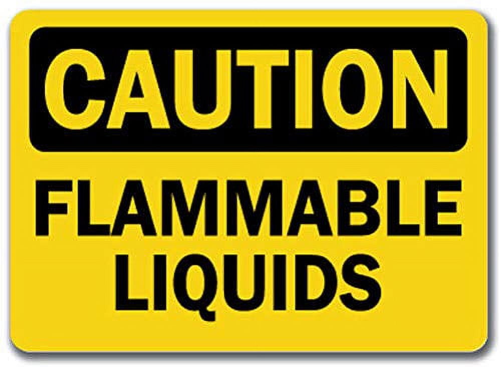 Vinyl Stickers - Caution - Flammable Liquids -Safety and Warning ...