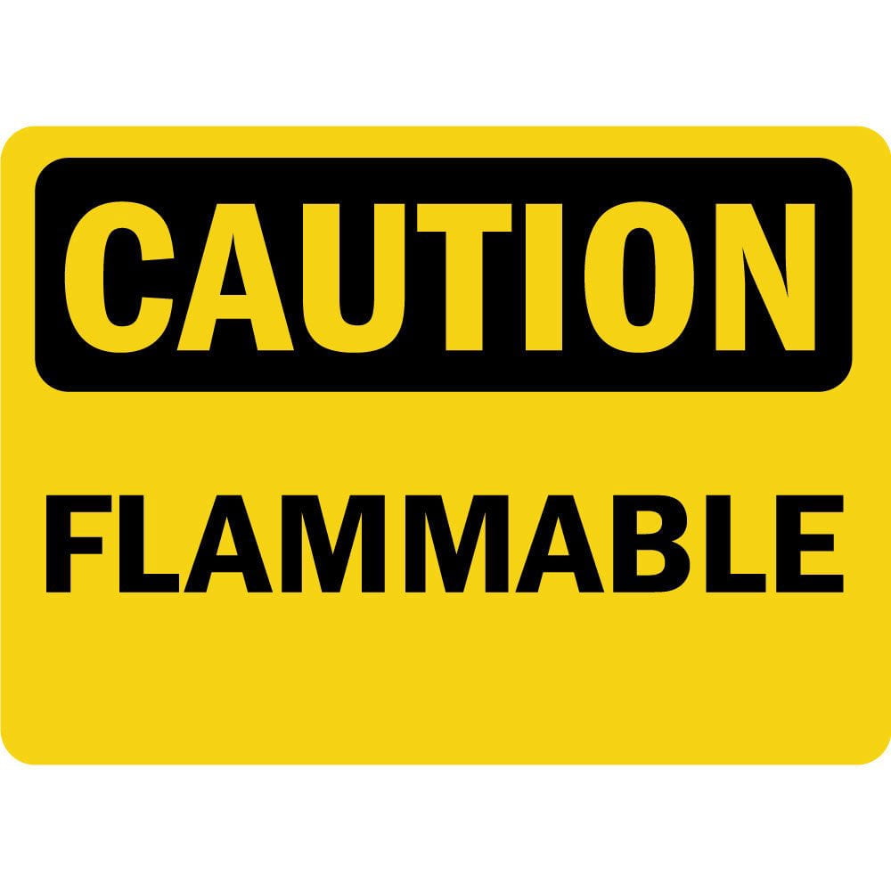 Vinyl Stickers - Caution - Flammable OSHA - Safety and Warning ...