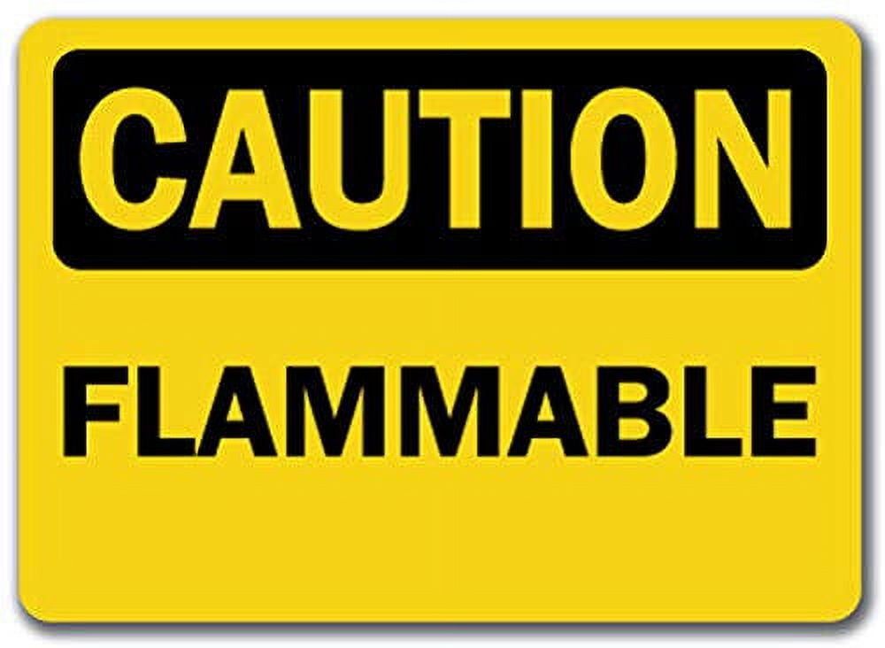 Vinyl Stickers - Caution - Flammable -Safety and Warning Warehouse ...