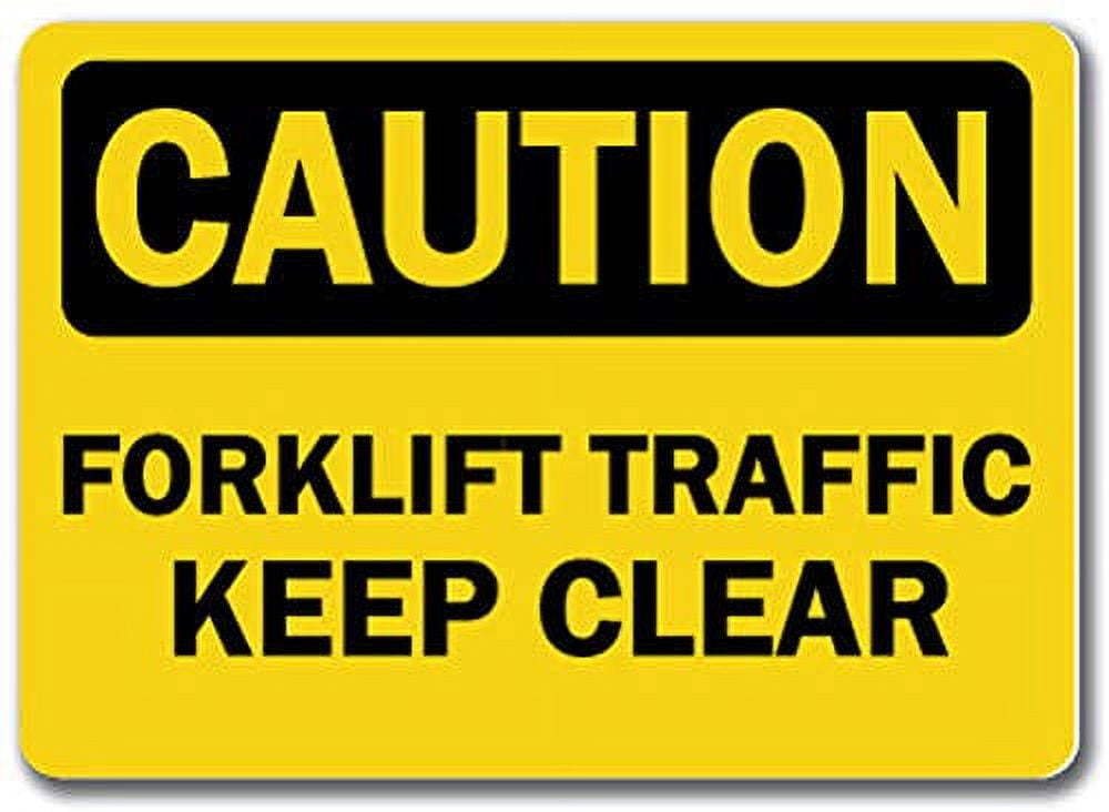 Vinyl Stickers - Caution - Forklift Traffic Keep Clear -Safety and ...