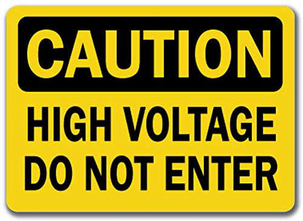 Vinyl Stickers - Caution - High Voltage Do Not Enter -Safety and ...