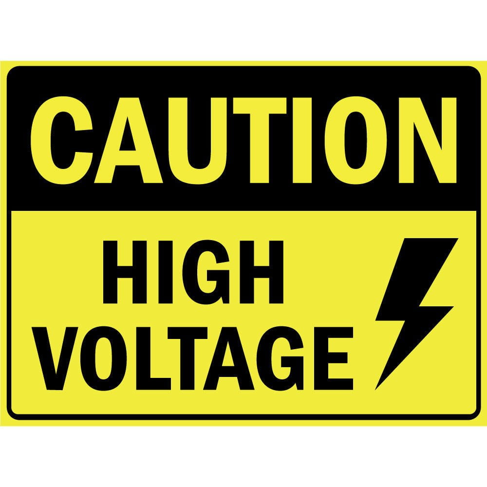 Vinyl Stickers - Caution - High Voltage OSHA - Safety and Warning ...