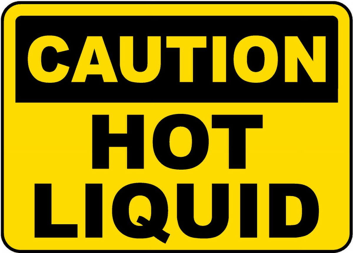 Vinyl Stickers - Caution Hot Liquid Sign - Safety and Warning Warehouse ...