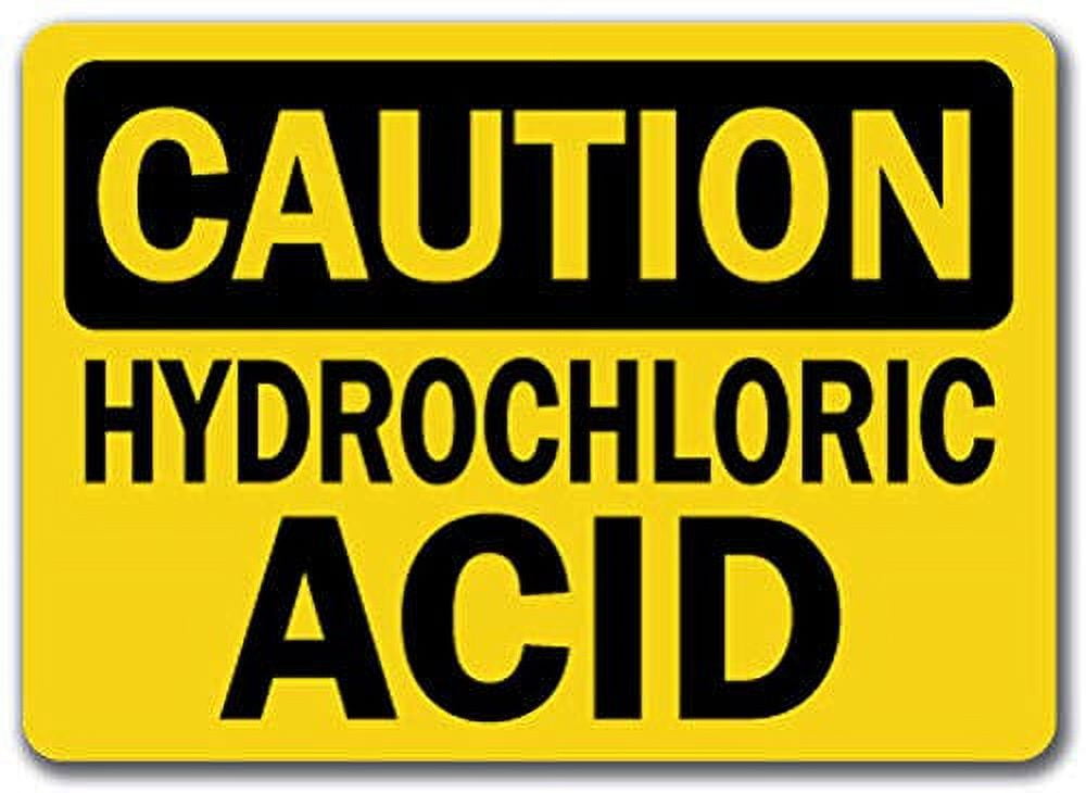Vinyl Stickers - Caution - Hydrochloric Acid -Safety and Warning ...