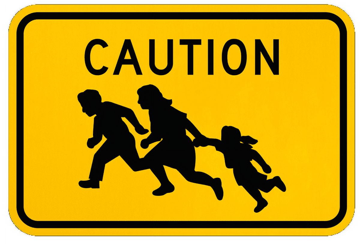Vinyl Stickers - Caution Immigrant Crossing Sign - Safety and Warning ...