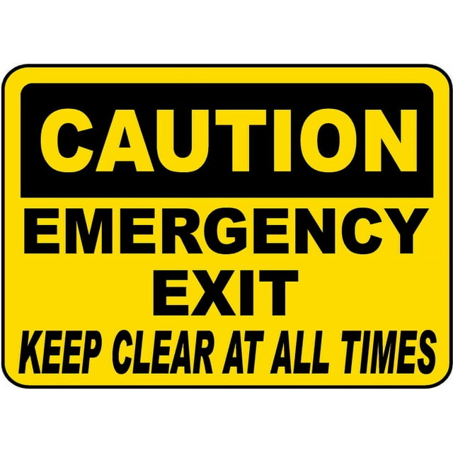Vinyl Stickers - Caution Keep Clear at All Times Sign - Safety and ...