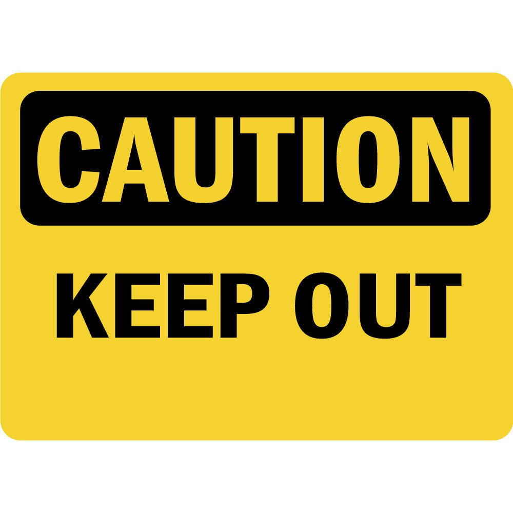 Vinyl Stickers - Caution - Keep Out OSHA - Safety and Warning Warehouse ...