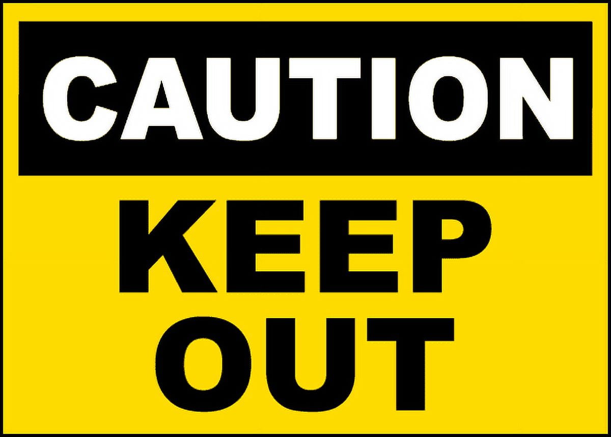 Vinyl Stickers - Caution Keep Out Sign - Safety and Warning Warehouse ...