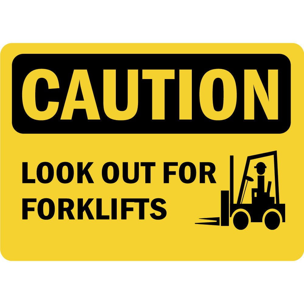 Vinyl Stickers - Caution - Look Out for Forklifts OSHA - Safety and ...