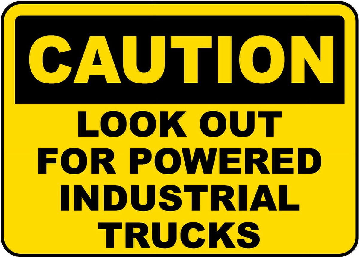 Vinyl Stickers - Caution Look Out for Trucks Sign - Safety and Warning ...