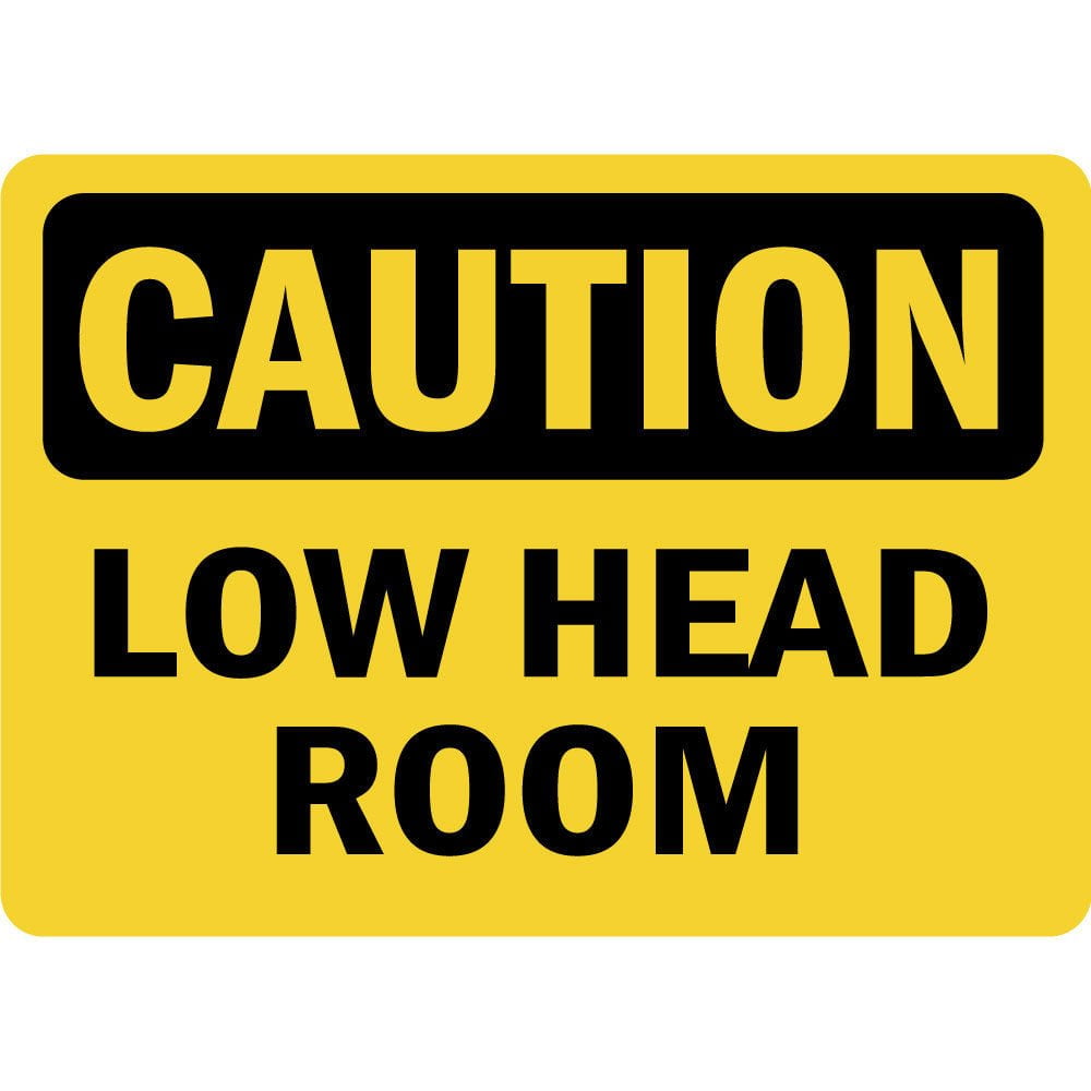 Vinyl Stickers - Caution - Low Head Room OSHA - Safety and Warning ...
