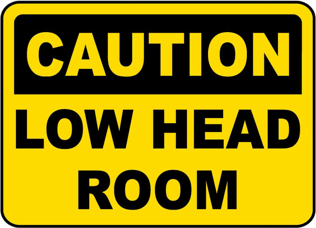Vinyl Stickers - Caution Low Head Room Sign - Safety and Warning ...