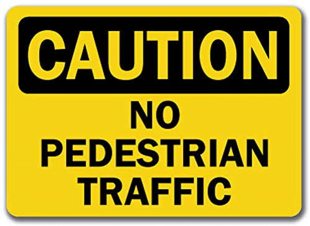 Vinyl Stickers - Caution - No Pedestrian Traffic -Safety and Warning ...