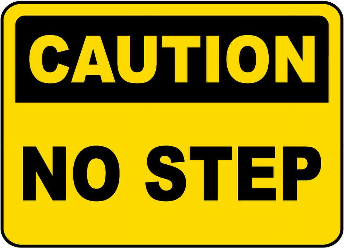 Vinyl Stickers - Caution No Step Sign - Safety and Warning Warehouse ...