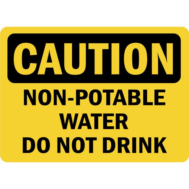 Vinyl Stickers - Caution - Nonpotable Water Do Not Drink OSHA - Safety ...