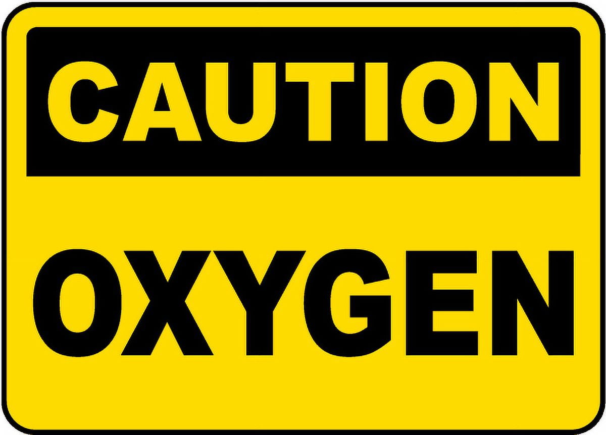 Vinyl Stickers - Caution Oxygen Sign - Safety and Warning Warehouse ...