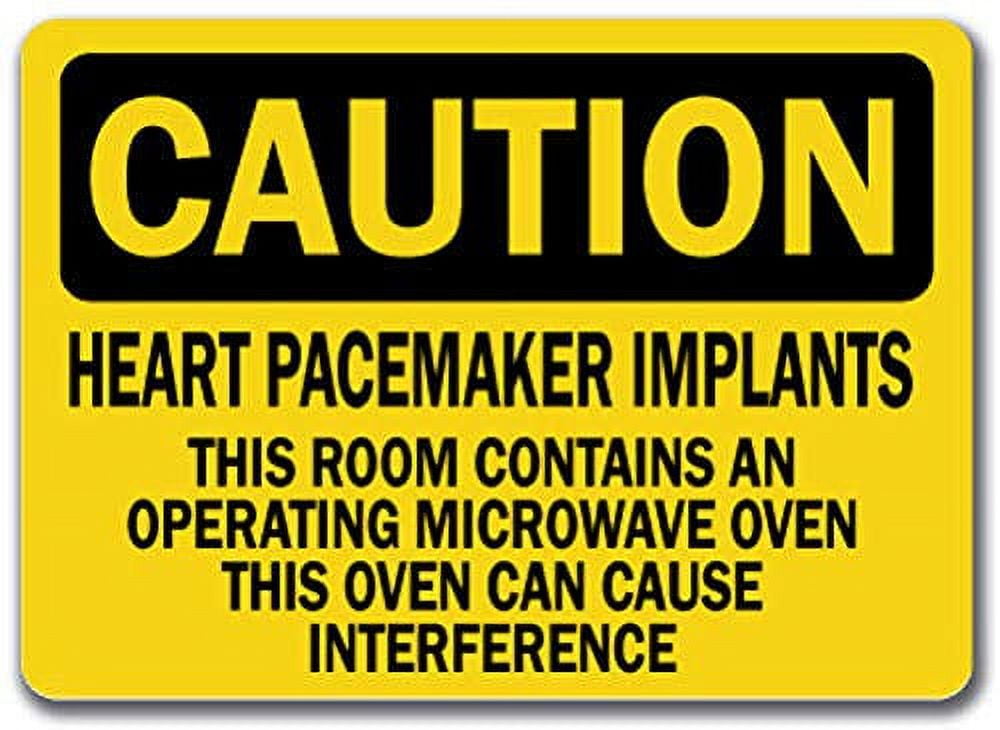 Vinyl Stickers - Caution - Pacemaker Implants Room Contains Microwave ...