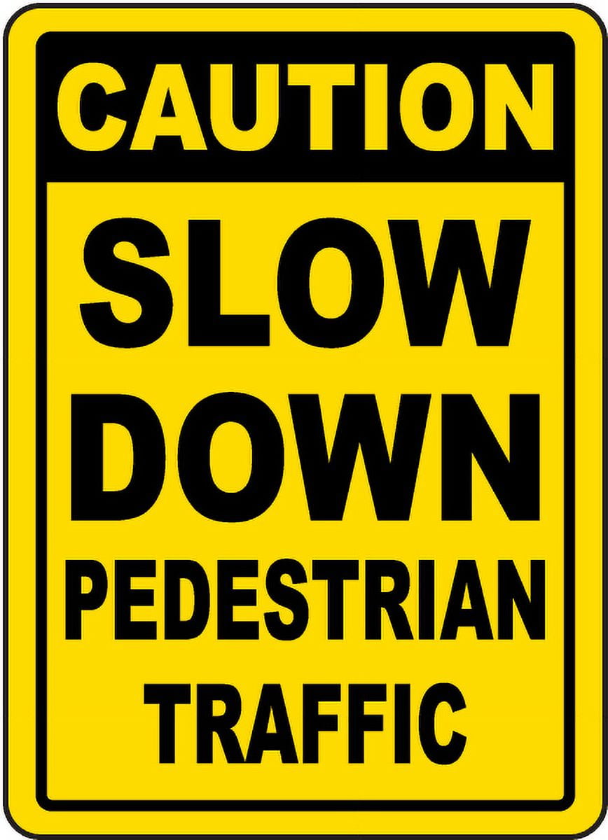 Vinyl Stickers - Caution Pedestrian Traffic Sign - Safety and Warning ...