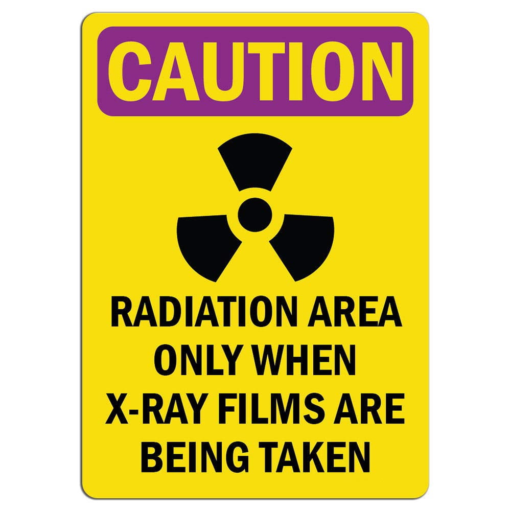 Vinyl Stickers - Caution Radiation Sign - Radiation Area Only When X ...