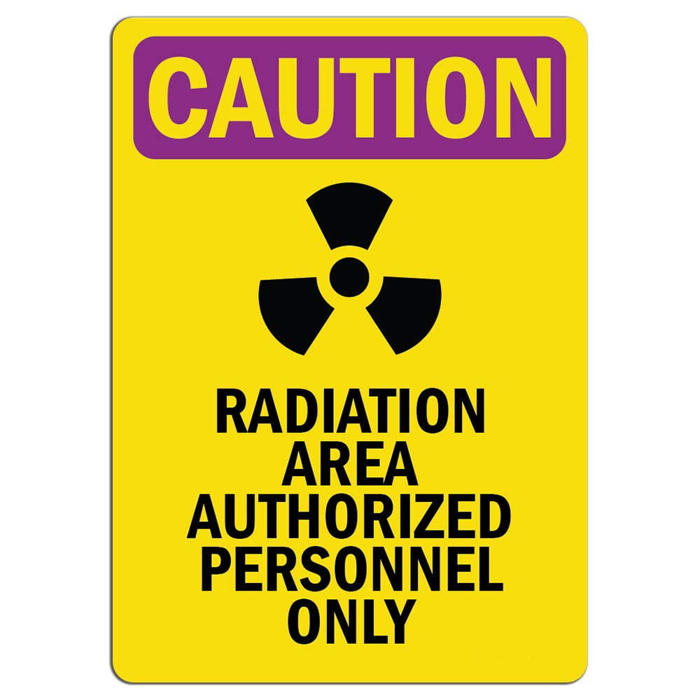 Vinyl Stickers - Caution Radiation Sign - Authorized Personnel Only ...