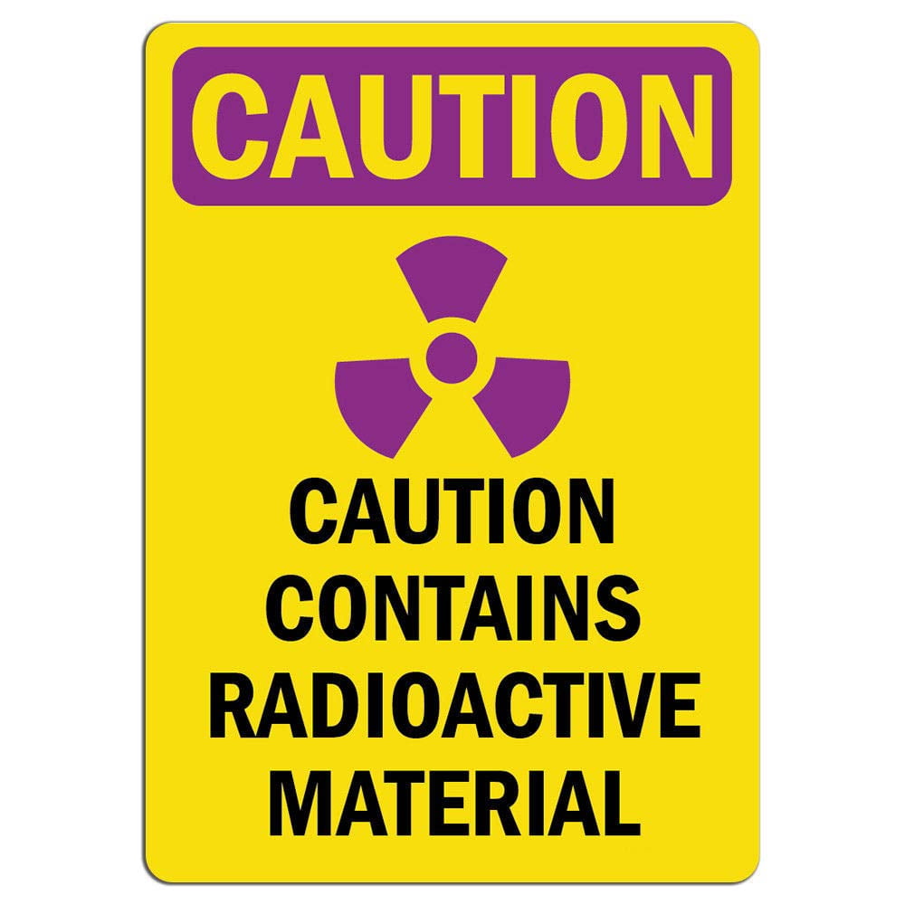 Vinyl Stickers - Caution Radiation Sign - Contains Radioactive Material ...