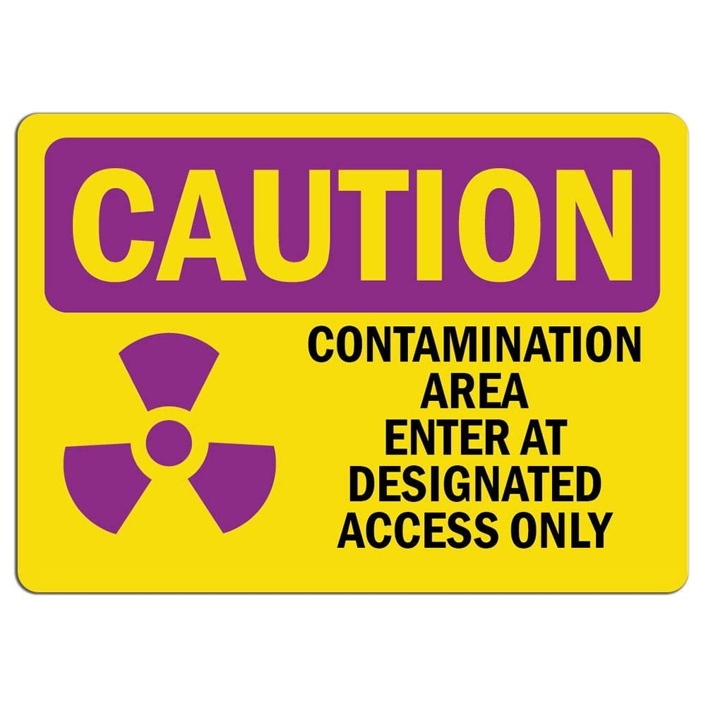 Vinyl Stickers - Caution Radiation Sign - Contamination with Symbol ...