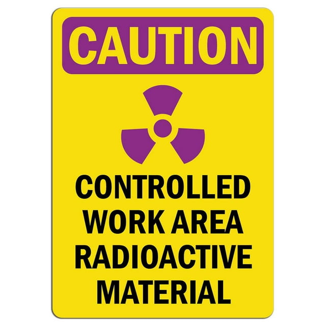 Vinyl Stickers - Caution Radiation Sign - Controlled Work Area ...