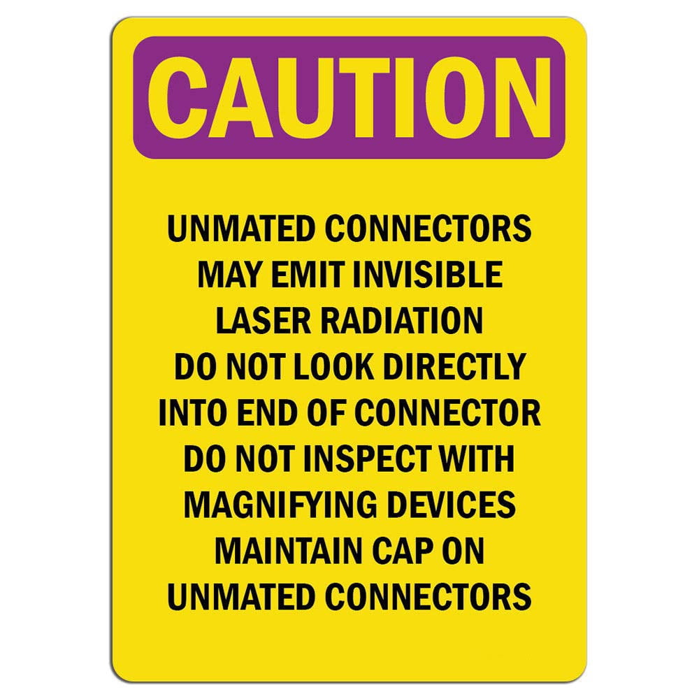 Vinyl Stickers - Caution Radiation Sign - Danger Unmated Connectors May ...