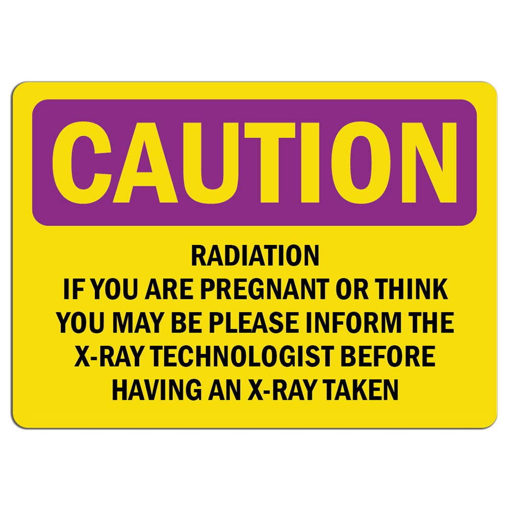 Vinyl Stickers - Caution Radiation Sign - Radiation If You are Pregnant ...