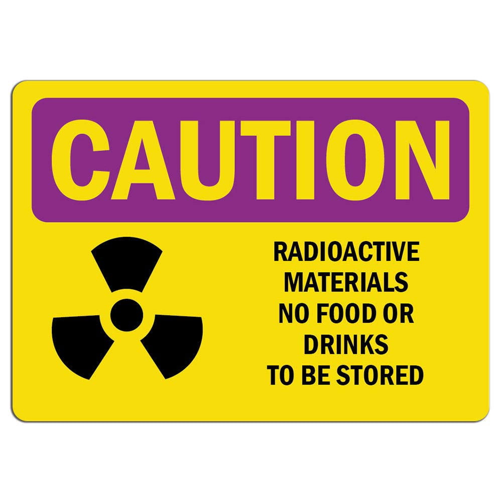 Vinyl Stickers - Caution Radiation Sign - Radioactive Materials No Food ...