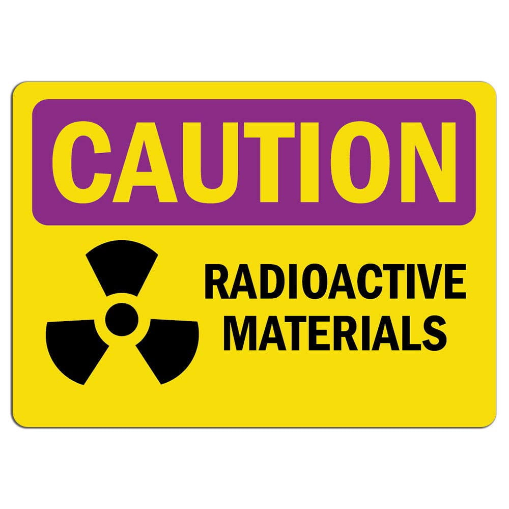 Vinyl Stickers - Caution Radiation Sign - Radioactive Materials ...