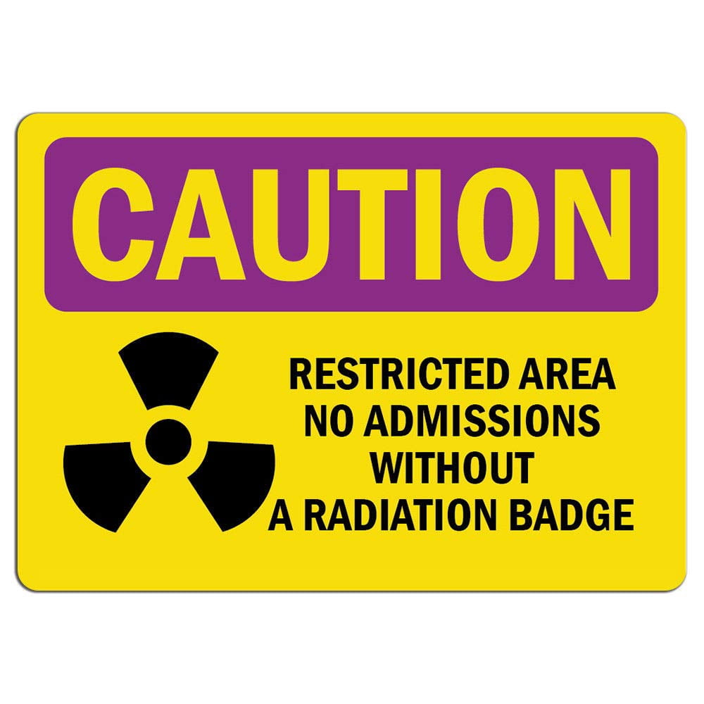 Vinyl Stickers - Caution Radiation Sign - Restricted Area Radiation ...