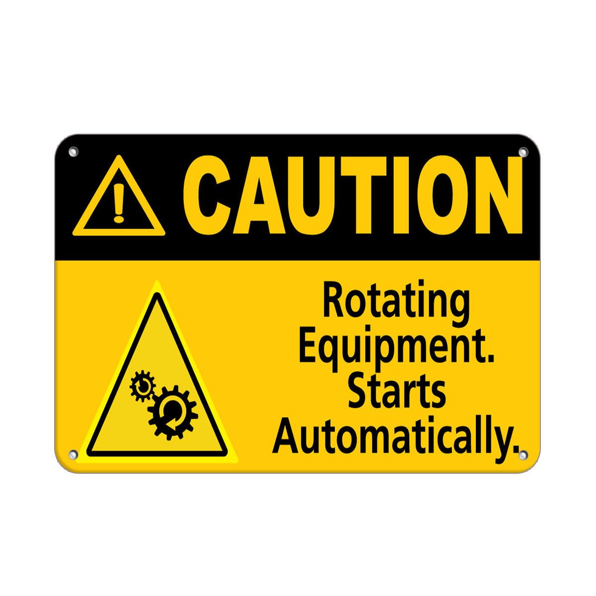 Vinyl Stickers - Caution - Rotating Equipment. Starts Automatically ...