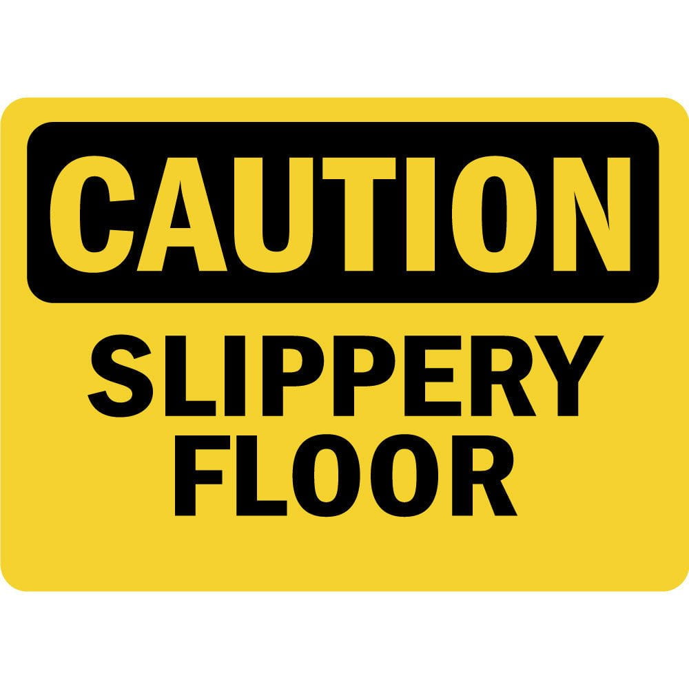 Vinyl Stickers - Caution - Slippery Floor OSHA - Safety and Warning ...