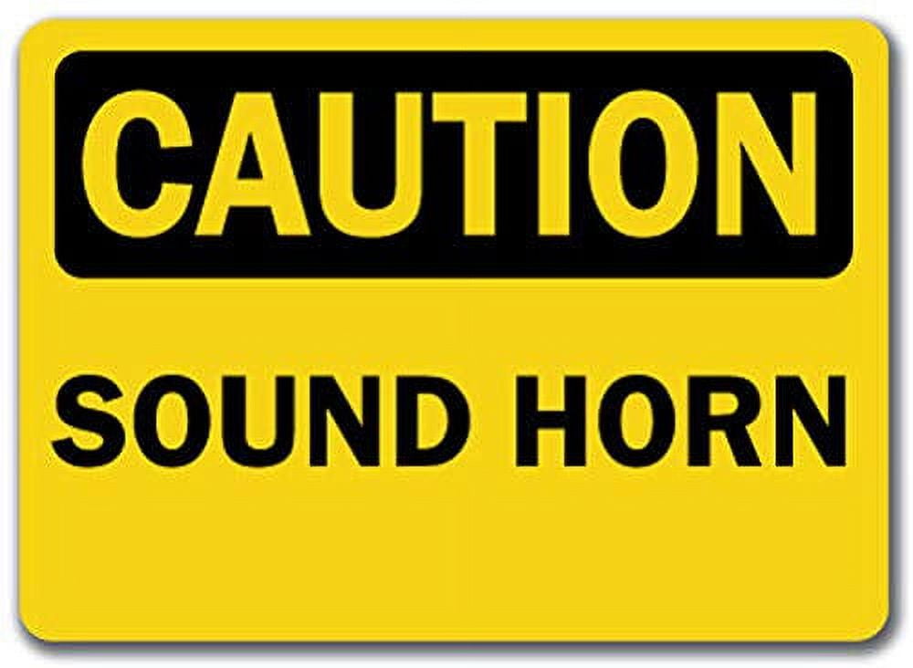 Vinyl Stickers - Caution - Sound Horn -Safety and Warning Warehouse ...