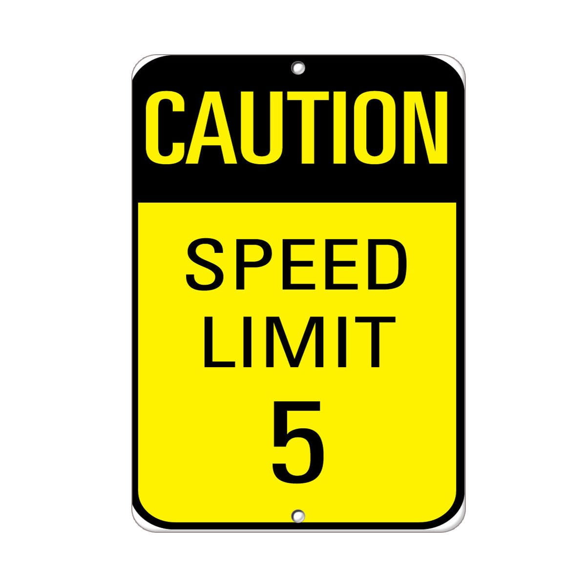 Vinyl Stickers - Caution - Speed Limit 5 Traffic - Safety and Warning ...
