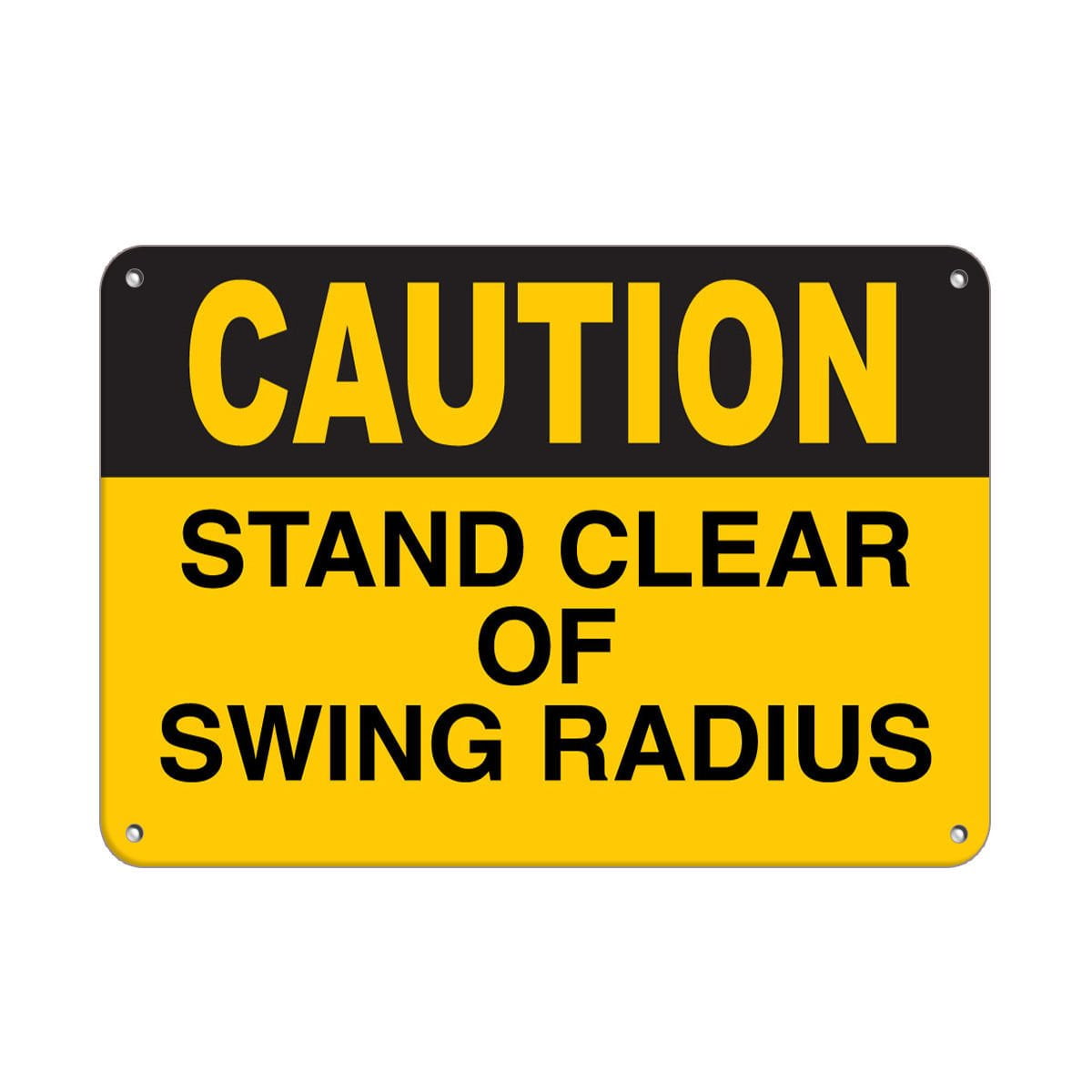 Vinyl Stickers - Caution - Stand Clear of Swing Radius - Safety and ...