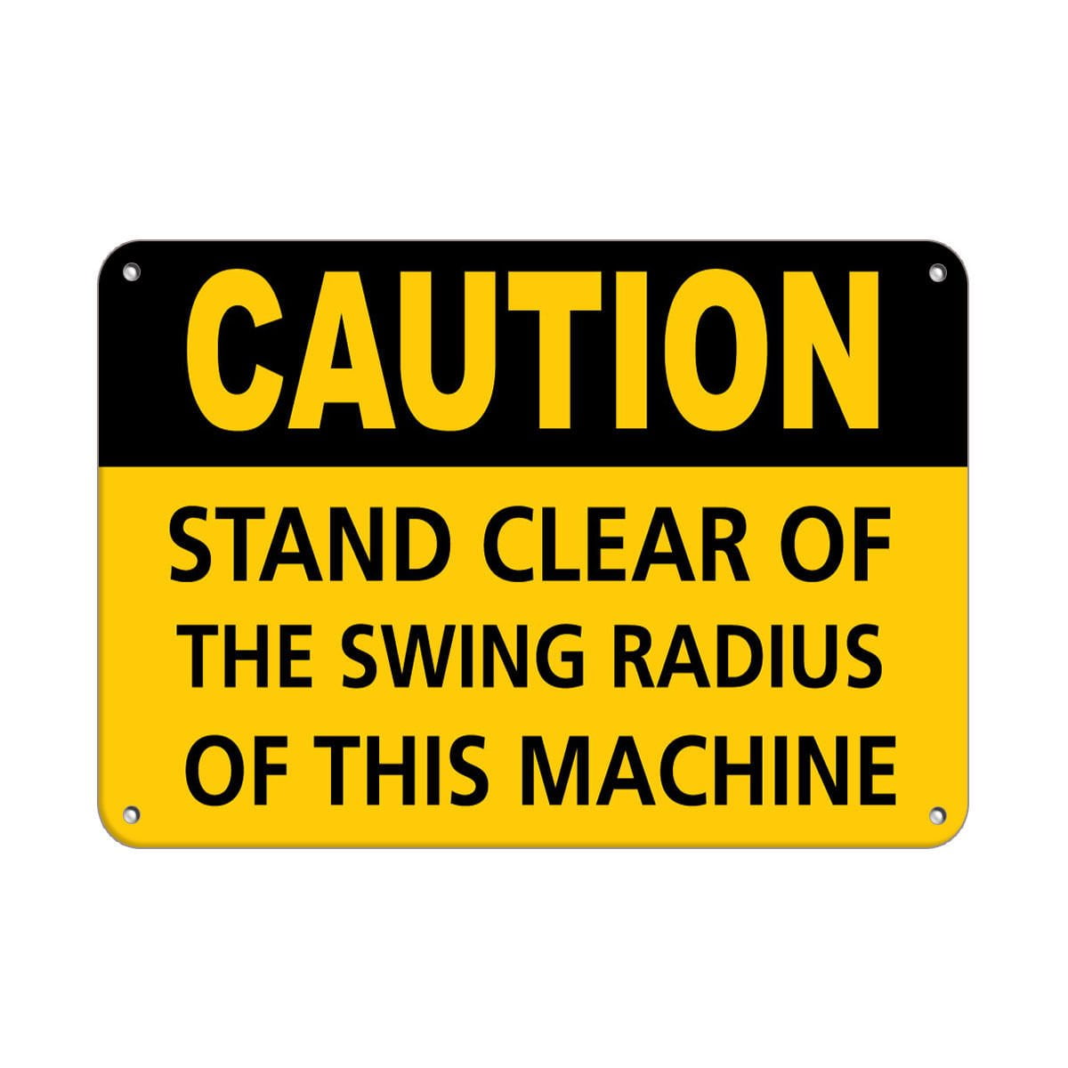 Vinyl Stickers - Caution - Stand Clear of The Swing Radius of This ...