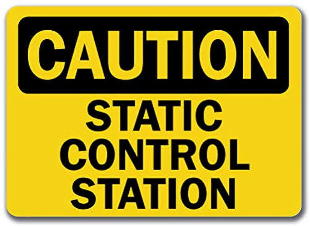 Vinyl Stickers - Caution - Static Control Station -Safety and Warning ...