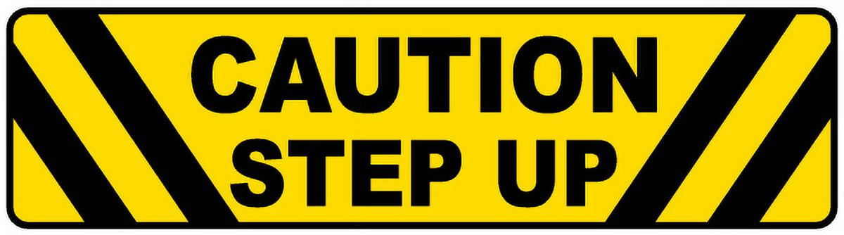 Vinyl Stickers - Caution Step Up Floor Sign - Safety and Warning ...