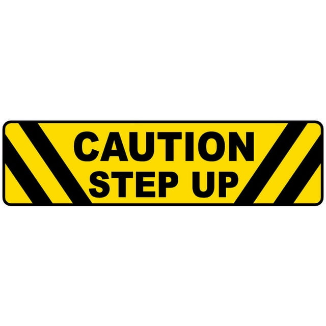 Vinyl Stickers - Caution Step Up Floor Sign - Safety and Warning ...