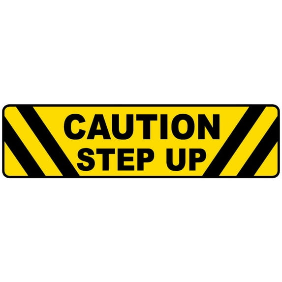 Vinyl Stickers - Caution Step Up Floor Sign - Safety and Warning ...