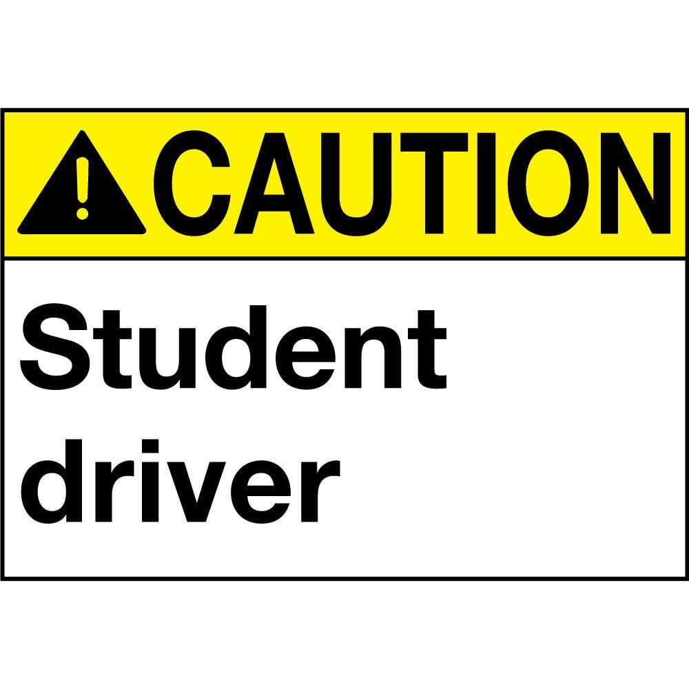 Vinyl Stickers - Caution - Student Driver - Safety and Warning ...
