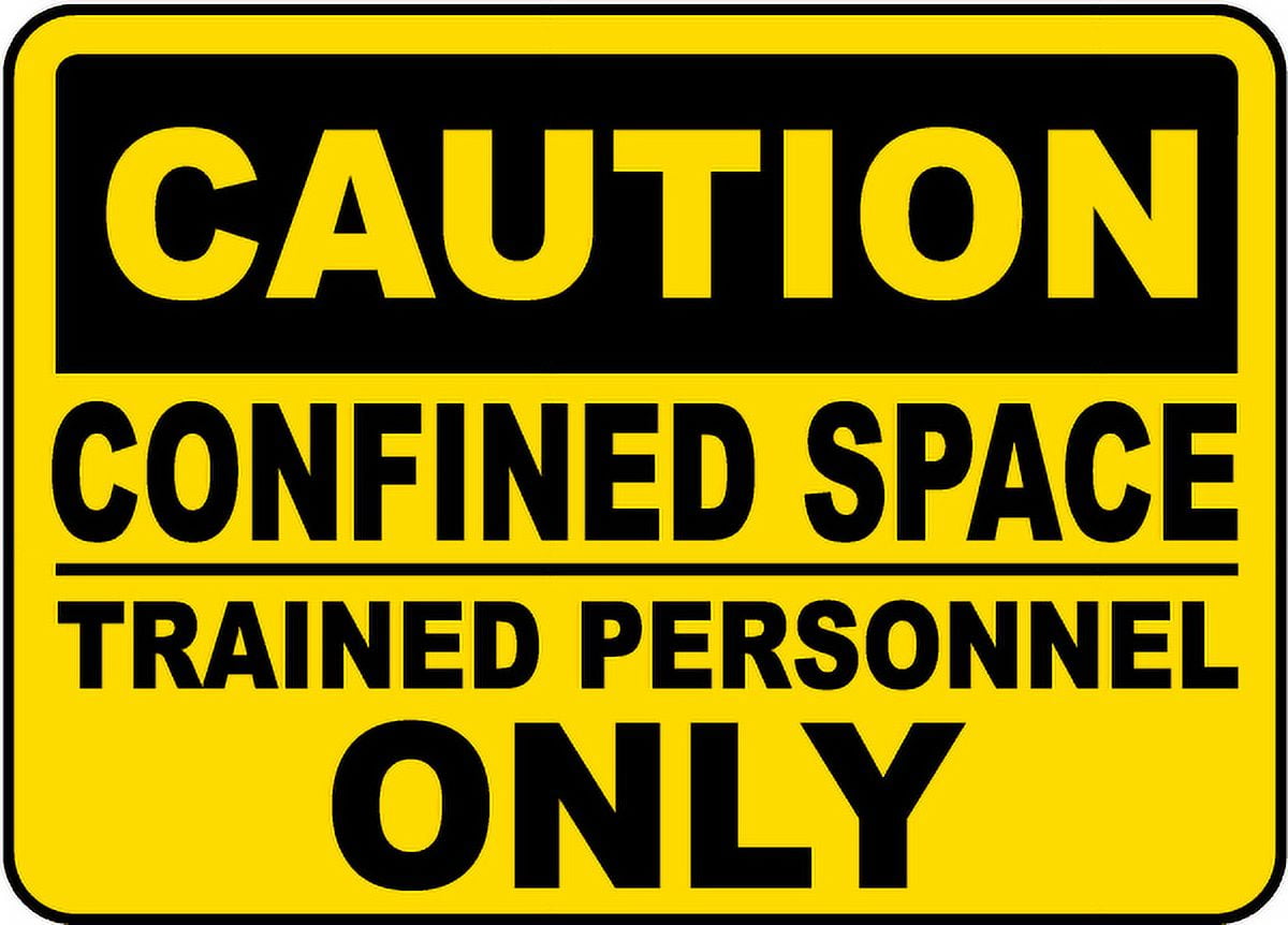 Vinyl Stickers - Caution Trained Personnel Only Sign - Safety and ...