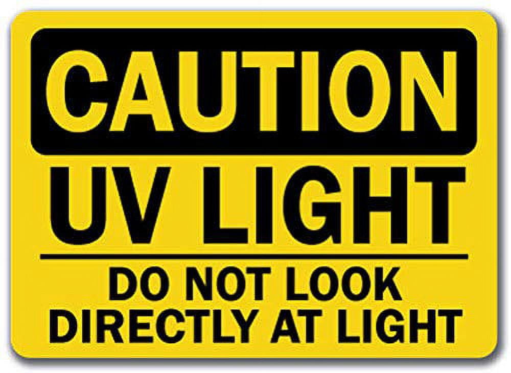 Vinyl Stickers - Caution - UV Light Do Not Look Directly at Light ...