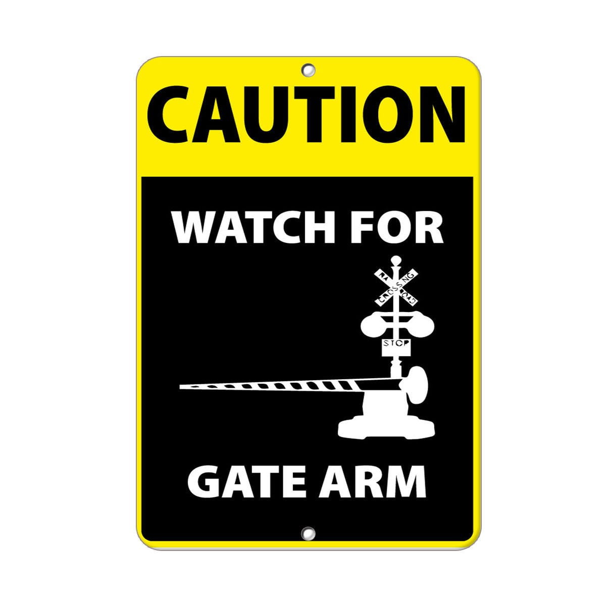 Vinyl Stickers - Caution - Watch for Gate Arm Security - Safety and ...
